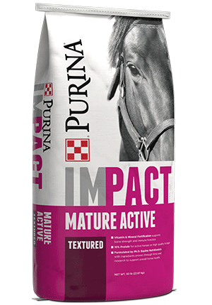 Purina Impact Mature Active Textured – Maine Horse and Rider